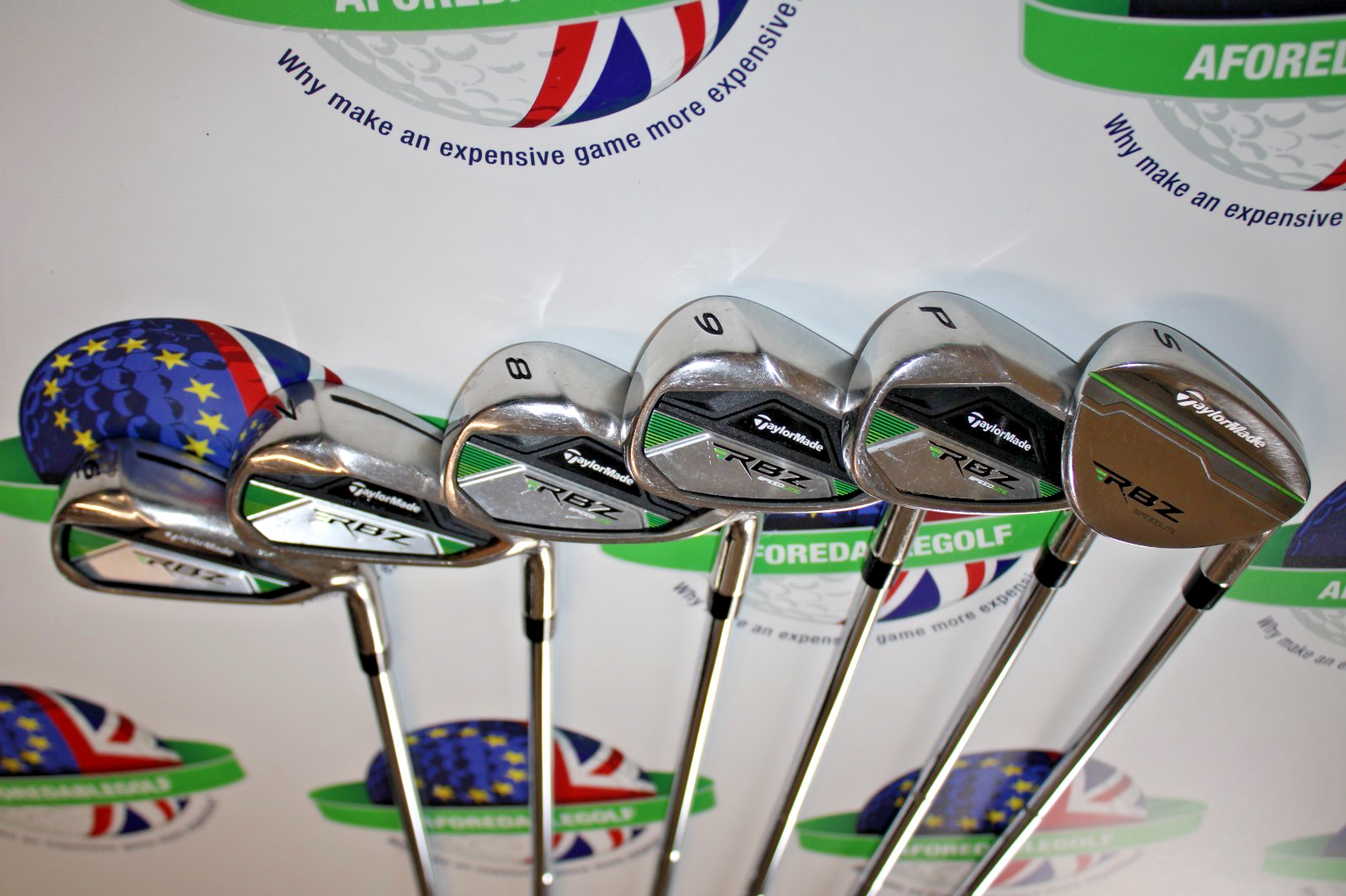 Used Taylormade RBZ Iron Set 6-PW-SW Steel Shafts Regular Flex ...