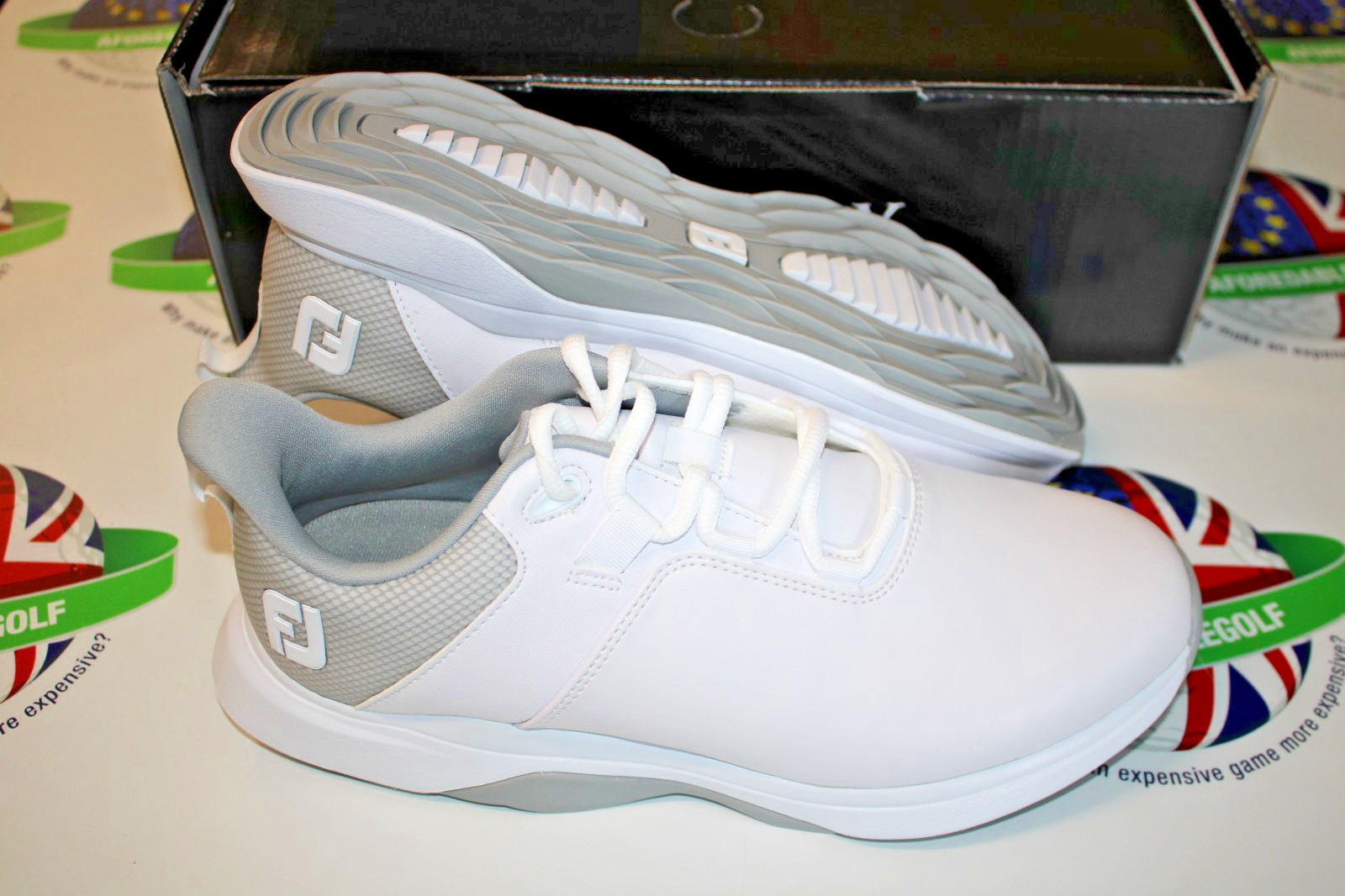 Footjoy Prolite Womens Golf Shoes White/Grey UK Size 7 Wide/Large ...